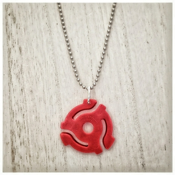 daisy may post | Jewelry | Handmade Unisex 45 Rpm Adapter Necklace ...